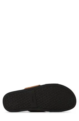 Aldo Leather Slide Sandal - Cognac