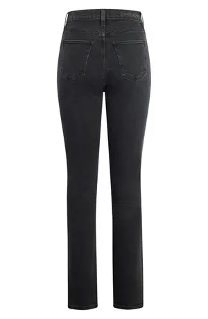 FAVORITE DAUGHTER Valentina Side Slit High-waist Straight-leg Jeans - Boulder