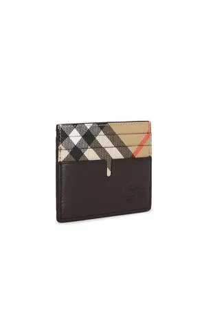 Burberry New Tall Sandon Card Holder In Brown