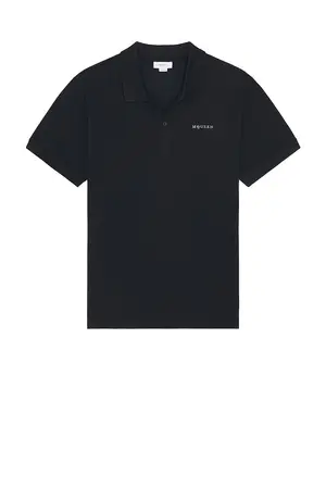 Alexander McQueen Logo Embroidered Polo - Navy
