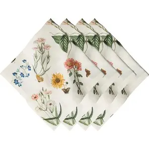 JULISKA Floral Garden Set Of 4 Linen Napkins - Multi