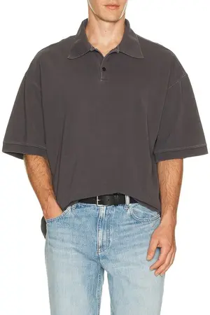 AGOLDE Curren Polo In Grey - Connection
