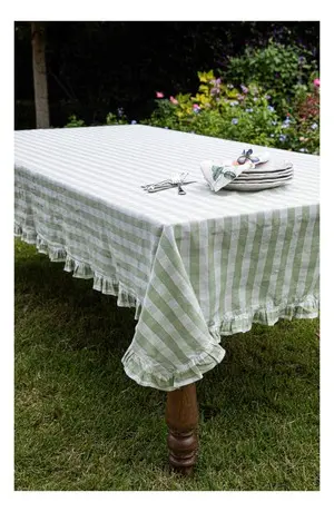 JULISKA Gingham Ruffle Cotton & Linen Tablecloth