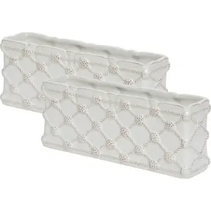 JULISKA Set Of 2 Berry & Thread Petite Rectangular Parterre - Whitewash