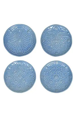 JULISKA Jardins Du Monde Set Of 4 Side/cocktail Plates - Chambray