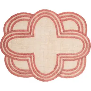 JULISKA Scallop Stripe Placemat - Coral