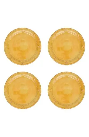 JULISKA Berry & Thread Set Of 4 Melamine Dessert Plates - Sunshine