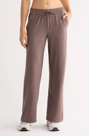 Zella Move In Straight Leg Sweatpants - Grey Plum