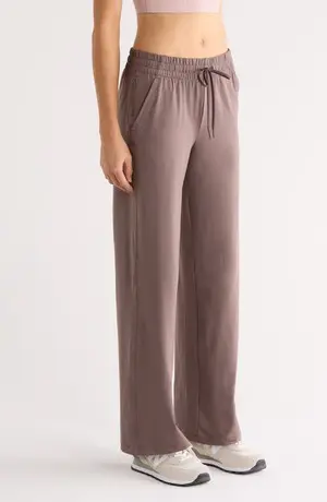 Zella Move In Straight Leg Sweatpants - Grey Plum