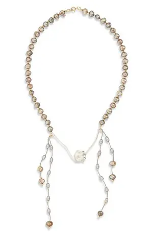 ISSHI Orbital Freshwater Pearl Necklace - Battery