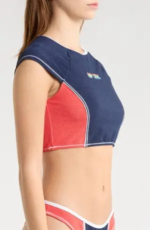 Rip Curl Surf Tide Short Sleeve Crop Rashguard