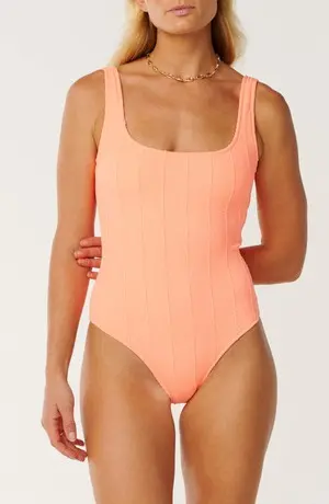 Rip Curl Vibe Surf Cheeky One-piece Swimsuit - Melon
