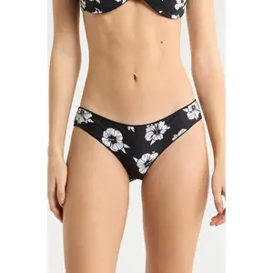 Rip Curl Party Wave Cheeky Hipster Bikini Bottoms - Black/white