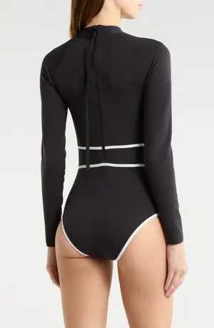 Rip Curl Mirage Fusion Long Sleeve Upf 50+ One-piece Rashguard Swimsuit