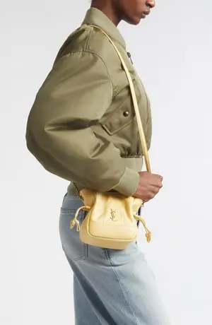 Saint Laurent Mini Jamie Leather Shoulder Bag - Soft Lemon
