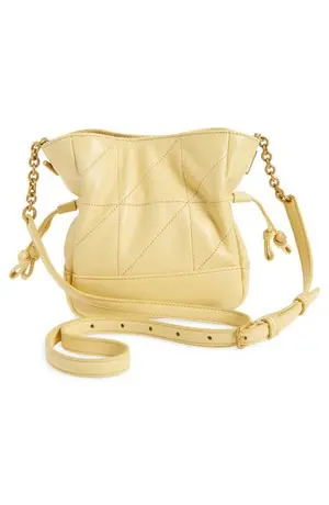 Saint Laurent Mini Jamie Leather Shoulder Bag - Soft Lemon