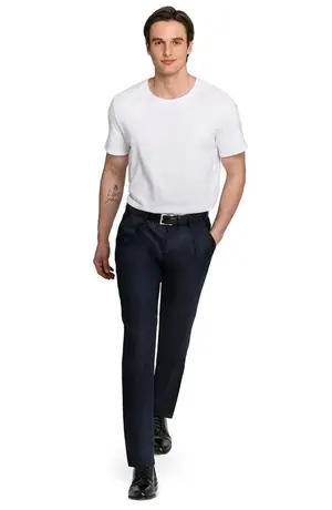 W.R.K Slim Fit Pleated Linen Blend Pants