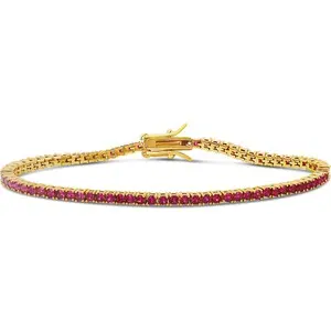 SHYMI Classic Tennis Bracelet - Gold/ruby