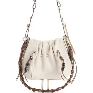 Isabel Marant Bolton Washed Leather Shoulder Bag - Chalk