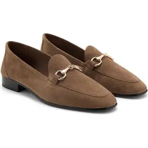 Mango Buckle Leather Loafer - Sand