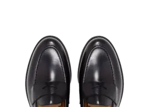 GRANT STONE Traveler Penny Loafer - Black Calf