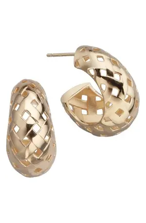 Jennifer Zeuner Jewelry Solora Hoop Earrings - Yellow Gold