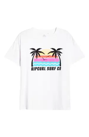 Rip Curl Malibu Relaxed Graphic T-shirt - Optical White
