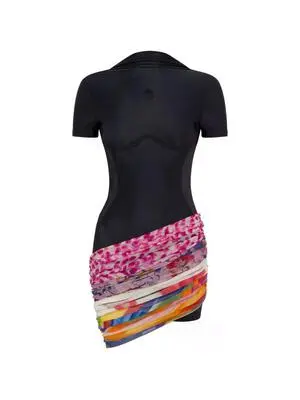 MARINE SERRE Scarves Mini Dress - Black