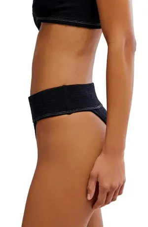 Free People Dylan High-waist Bikini Bottom - Black