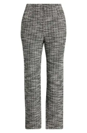 Hue Stretch Bouclé Skimmer Pants - Black
