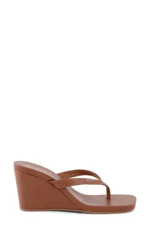Seychelles Uptown Wedge Flip Flop - Brown