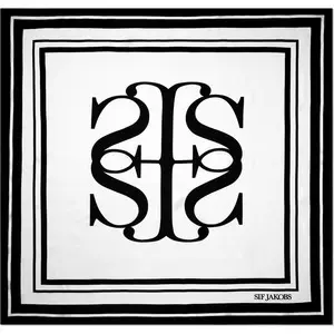 SIF JAKOBS JEWELLERY Silk Scarf Square - Black And White