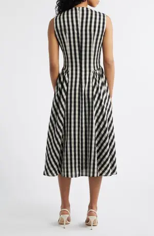 LUCY PARIS Vivian Gingham Midi Dress