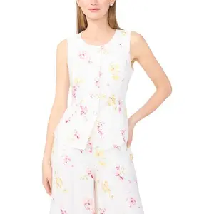 Vince Camuto Floral Print Sleeveless Vest