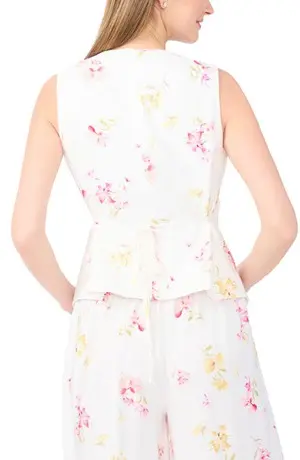 Vince Camuto Floral Print Sleeveless Vest