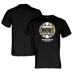 BLUE 84 Vanderbilt Commodores Inaugural Volleyball Match T-shirt - Black