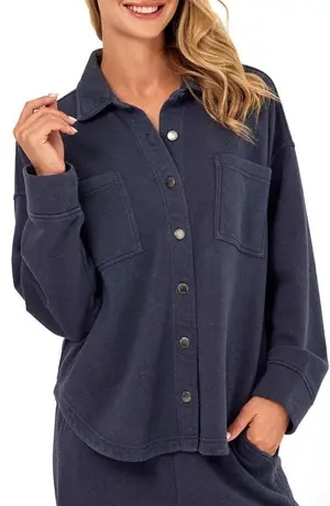 THREADS 4 THOUGHT Blaire Mineral Wash Shirt Jacket - Stargazer