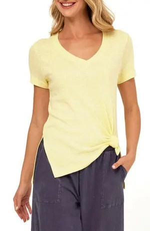 THREADS 4 THOUGHT Textured Slubbed T-shirt - Lemonade