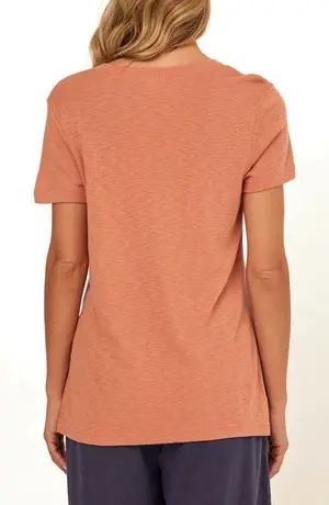 THREADS 4 THOUGHT Textured Slubbed T-shirt - Peach