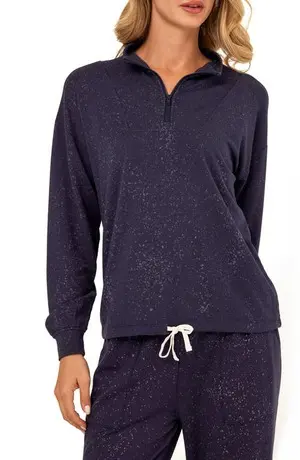 THREADS 4 THOUGHT Nyloa Terry Quarter Zip Top Stargazer