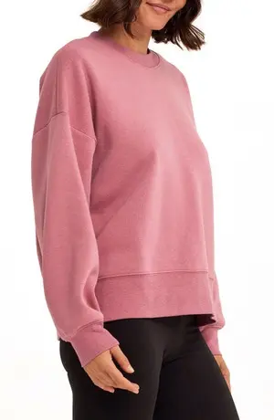 THREADS 4 THOUGHT Blaise Triblend Fleece Sweatshirt - Wild Rose