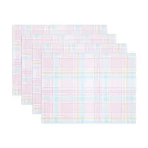 SOLINO HOME Linen Placemats - Palm Beach Plaid