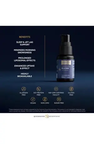 QUICKSILVER SCIENTIFIC Liposomal Melatonin Liquid Supplement
