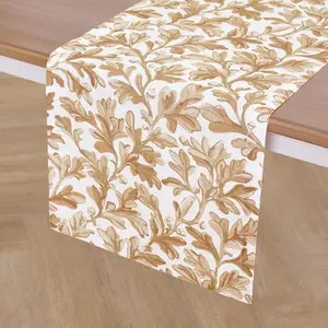 SOLINO HOME Linen Table Runnerfallen Leaves - Autumn