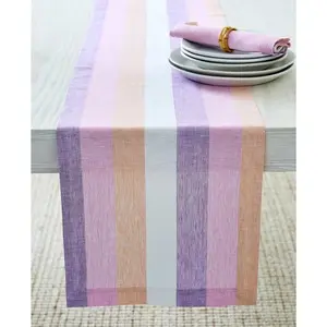SOLINO HOME Linen Table Runner Stripe - Gelato