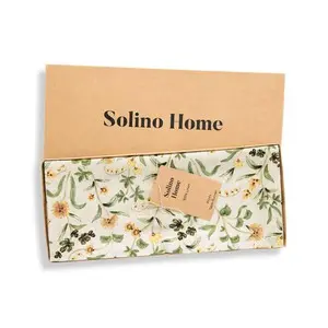 SOLINO HOME Linen Table Runnerfall Botanical