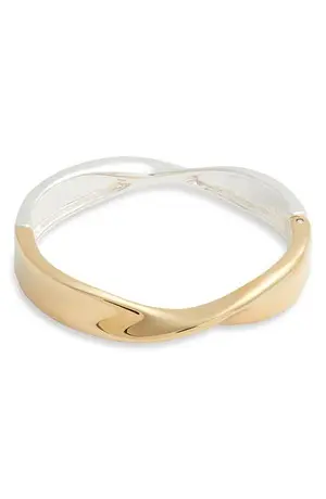 Nordstrom Demi Fine Twisted Bangle Bracelet - 14k Goldterling Plated