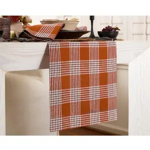 SOLINO HOME Linen Table Runnerglen Check