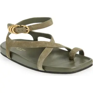 Rag & Bone Rue Ankle Strap Sandal - Olive Suede