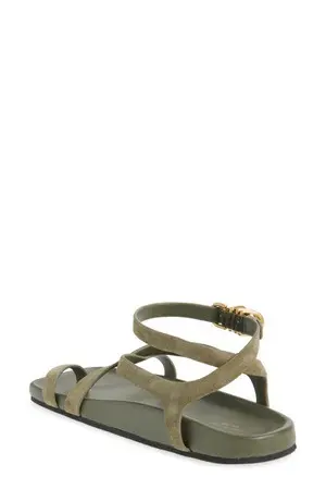 Rag & Bone Rue Ankle Strap Sandal - Olive Suede
